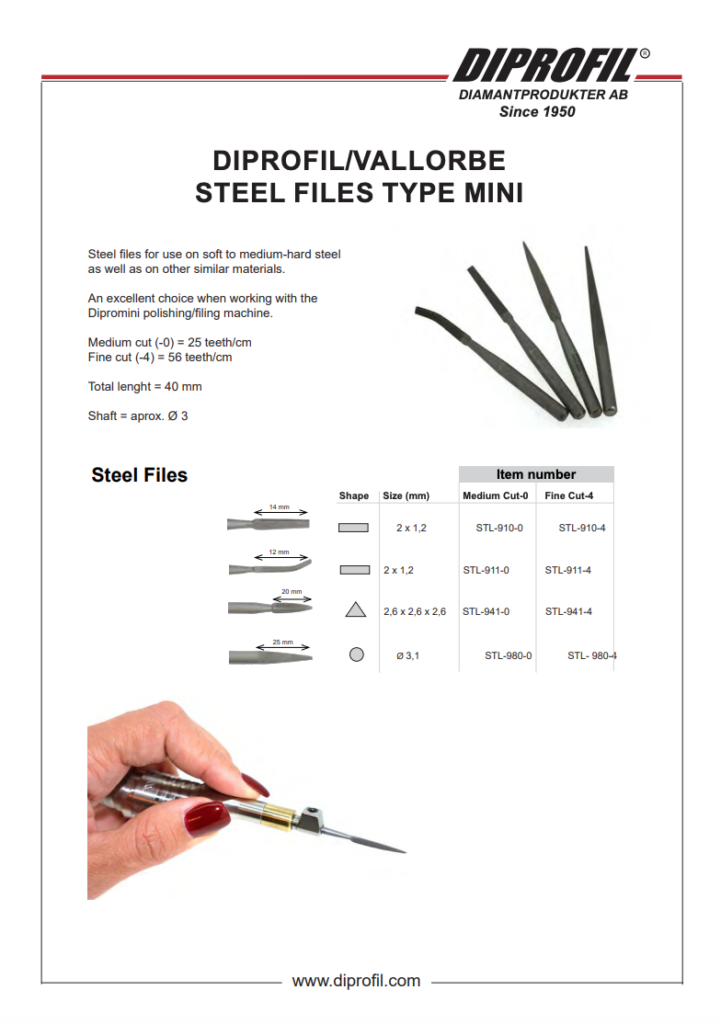 Mini Power Steel Files | Diprofil